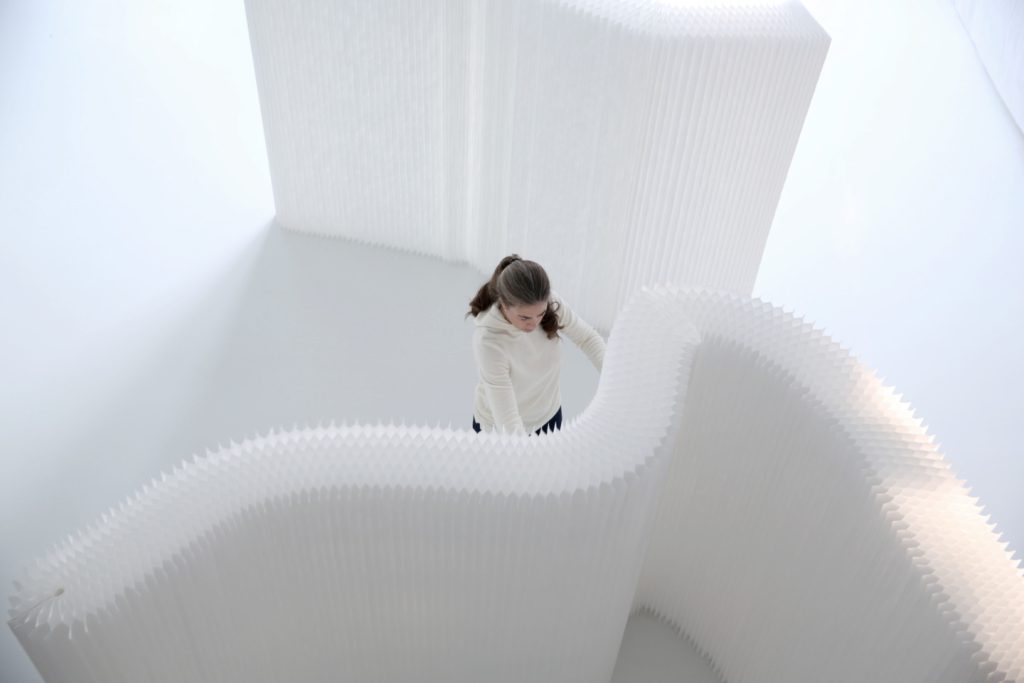 white textile softwall + softblock modular system - FWR Rental Haus