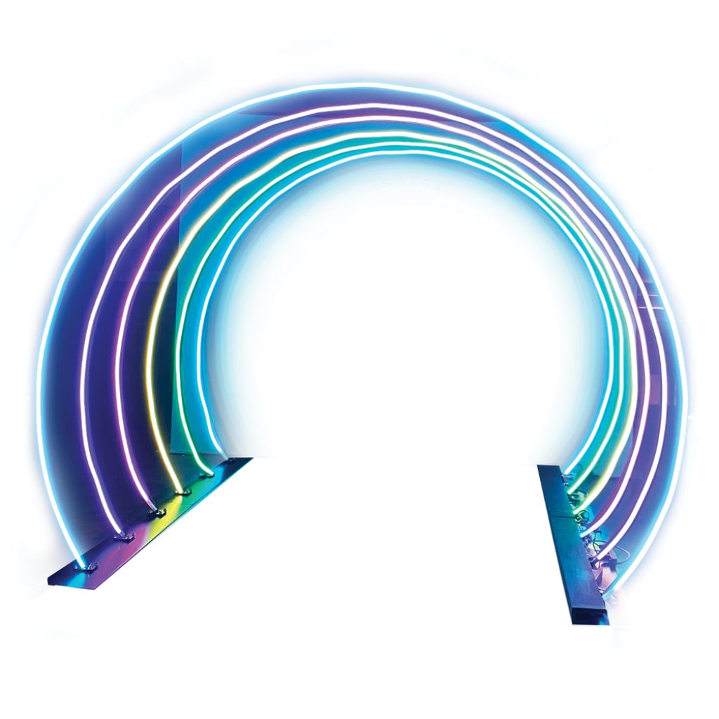 Neon Arch Tunnel - FWR Rental Haus